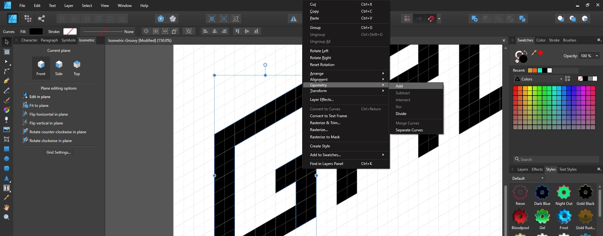 Create Isometric Text in Affinity Designer: Tutorial