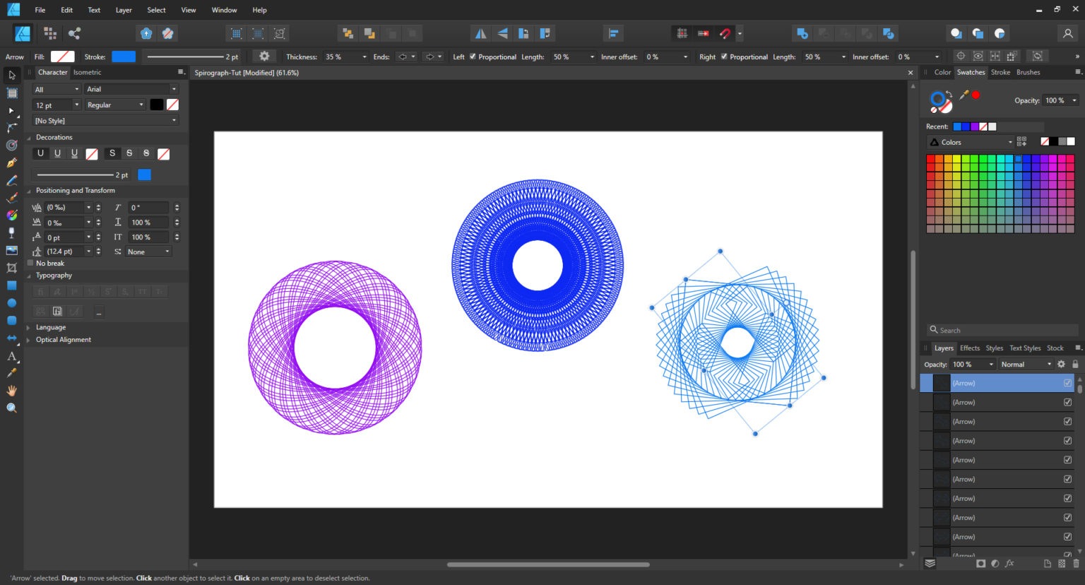 Make A Spirograph Effect in Affinity Designer In 2 Steps